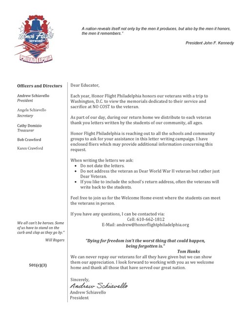 General 2 — Honor Flight Philadelphia
