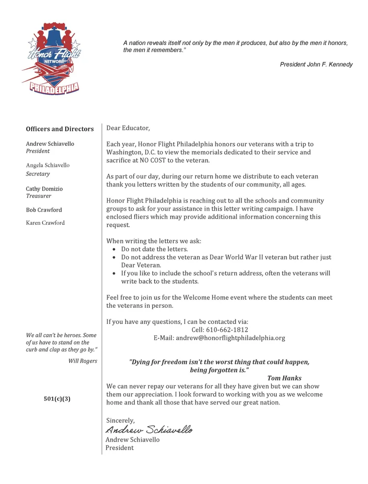 General 2 — Honor Flight Philadelphia