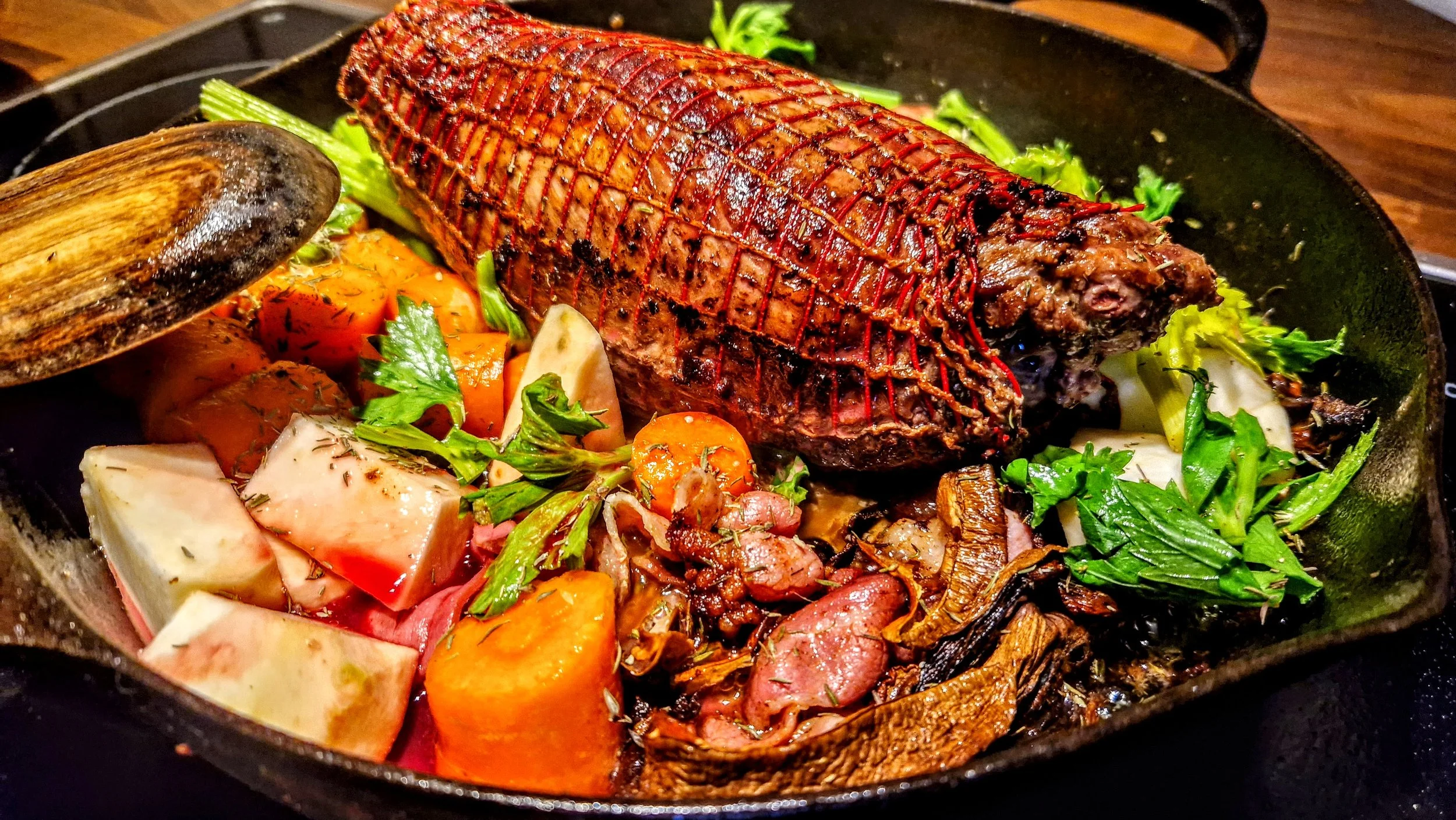 Red Deer roast with cherry sauce — Veranda Vikings