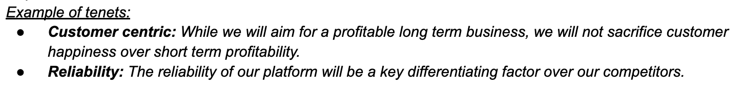 Template — Six Pager Memo