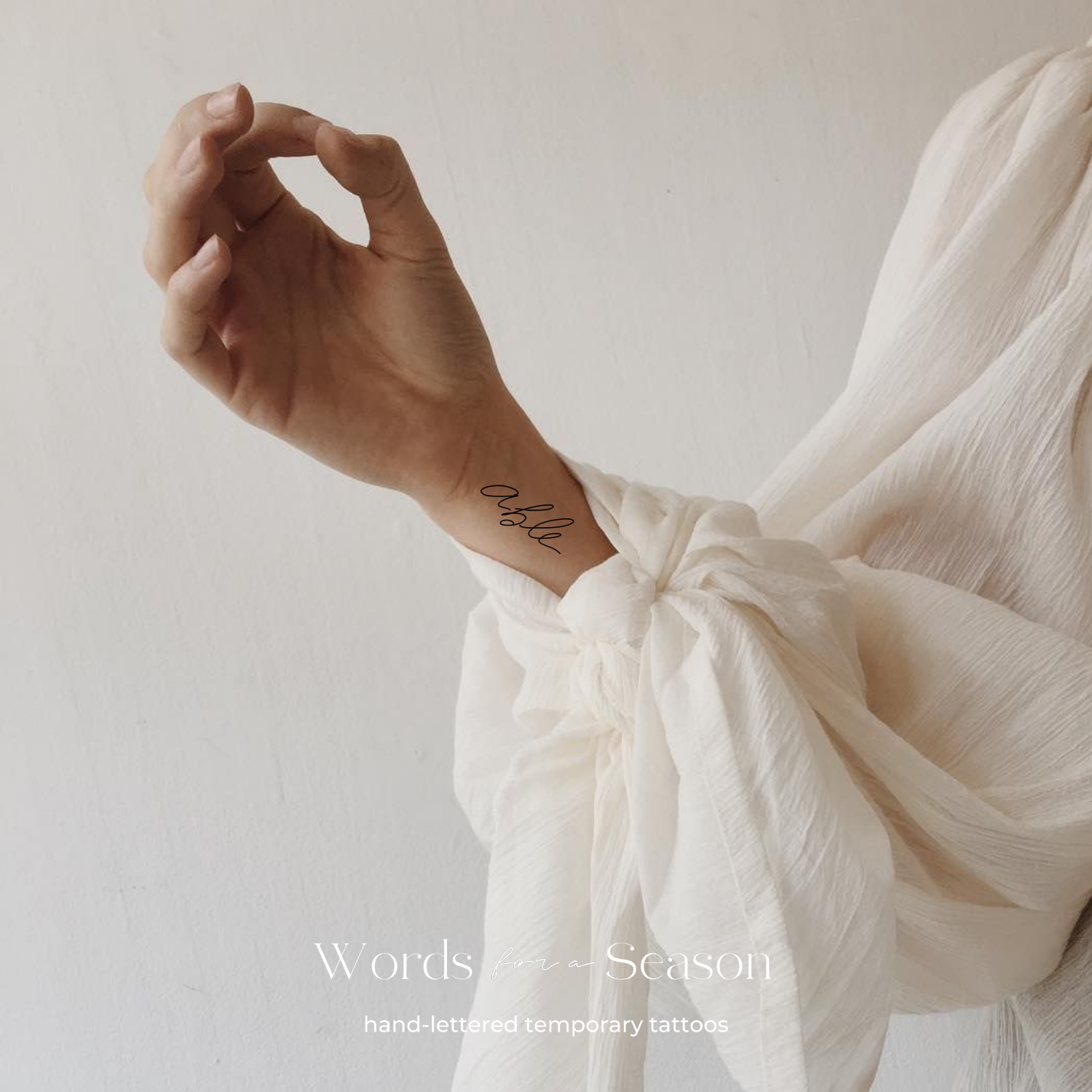 Fine-Line Cross Temp Tattoo — Words For A Season - Temp Tattoos