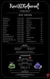MENU — KUNI RESTAURANT & CATERING