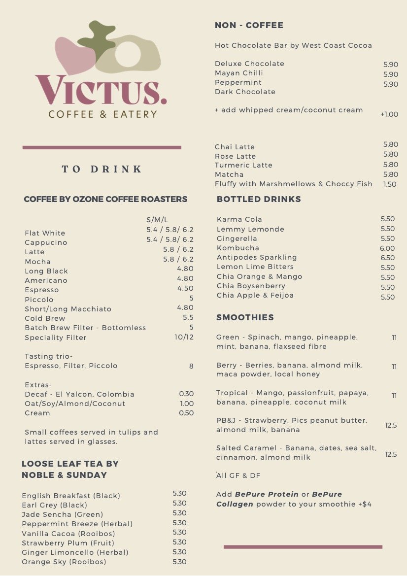 Menu — Victus