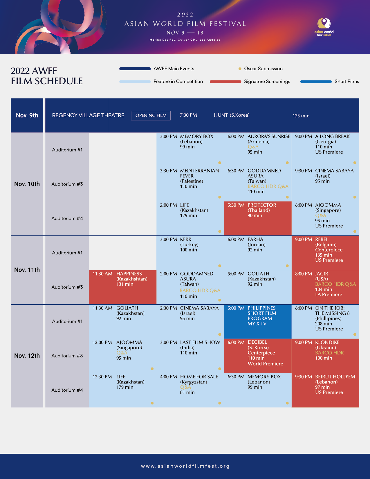 2022 Program Schedule — Asian World Film Festival