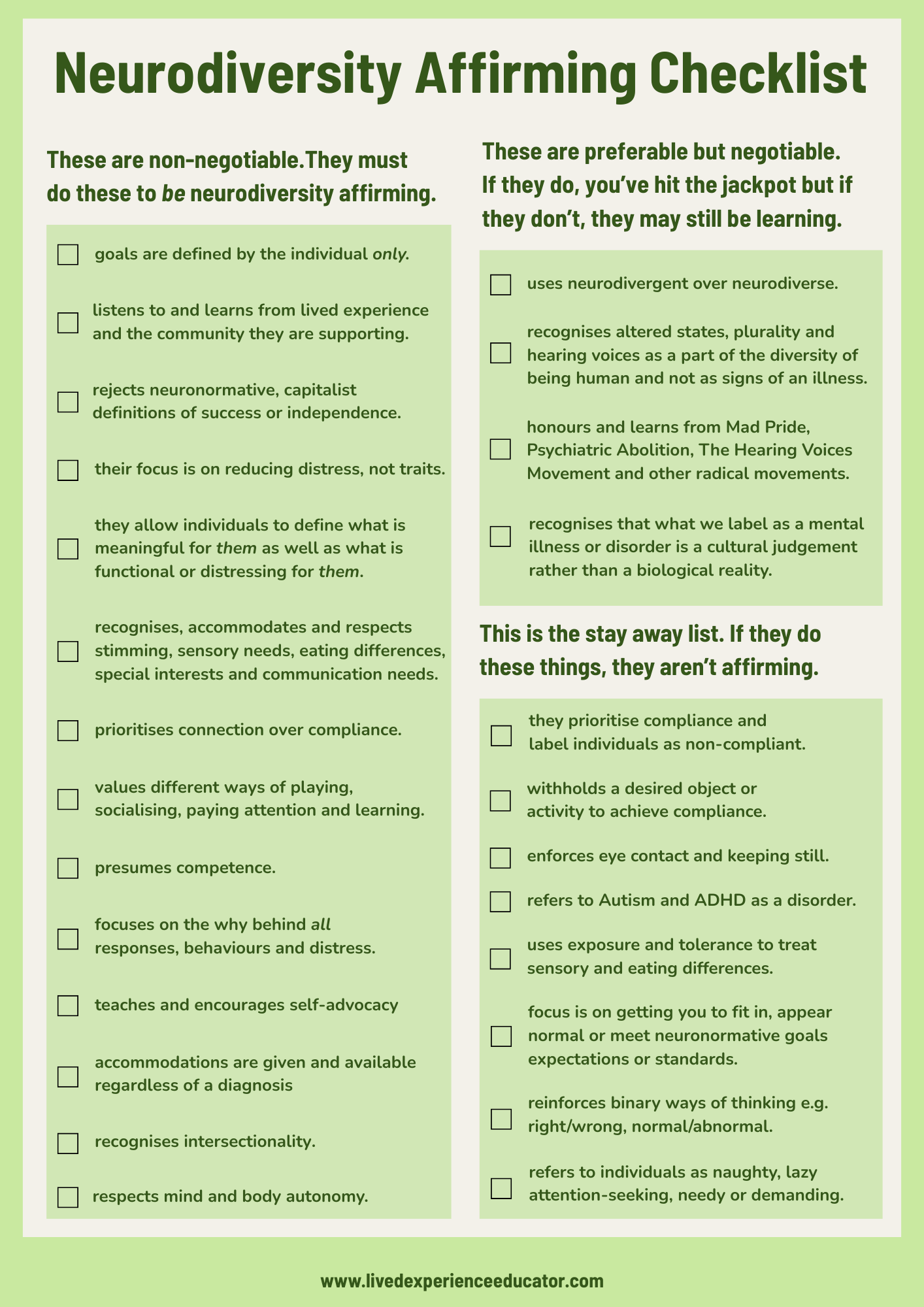 Free Resources — Lived Experience Educator