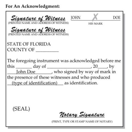 Notarizing for a Person Who Signs by Mark — amobilenotary.org