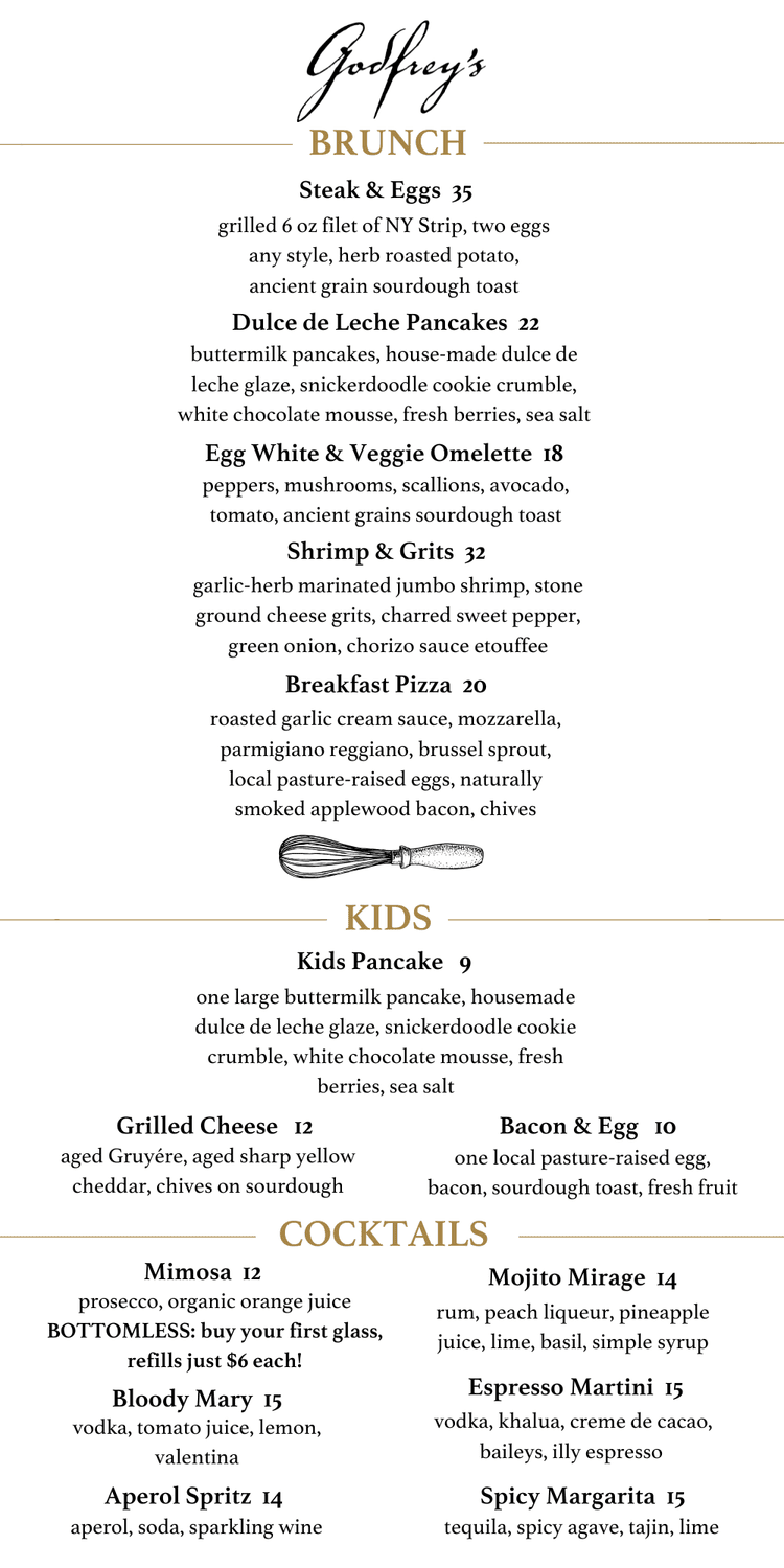 Menu — Godfrey's