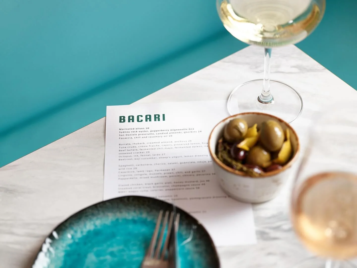 Menus | BACARI | Kirribilli