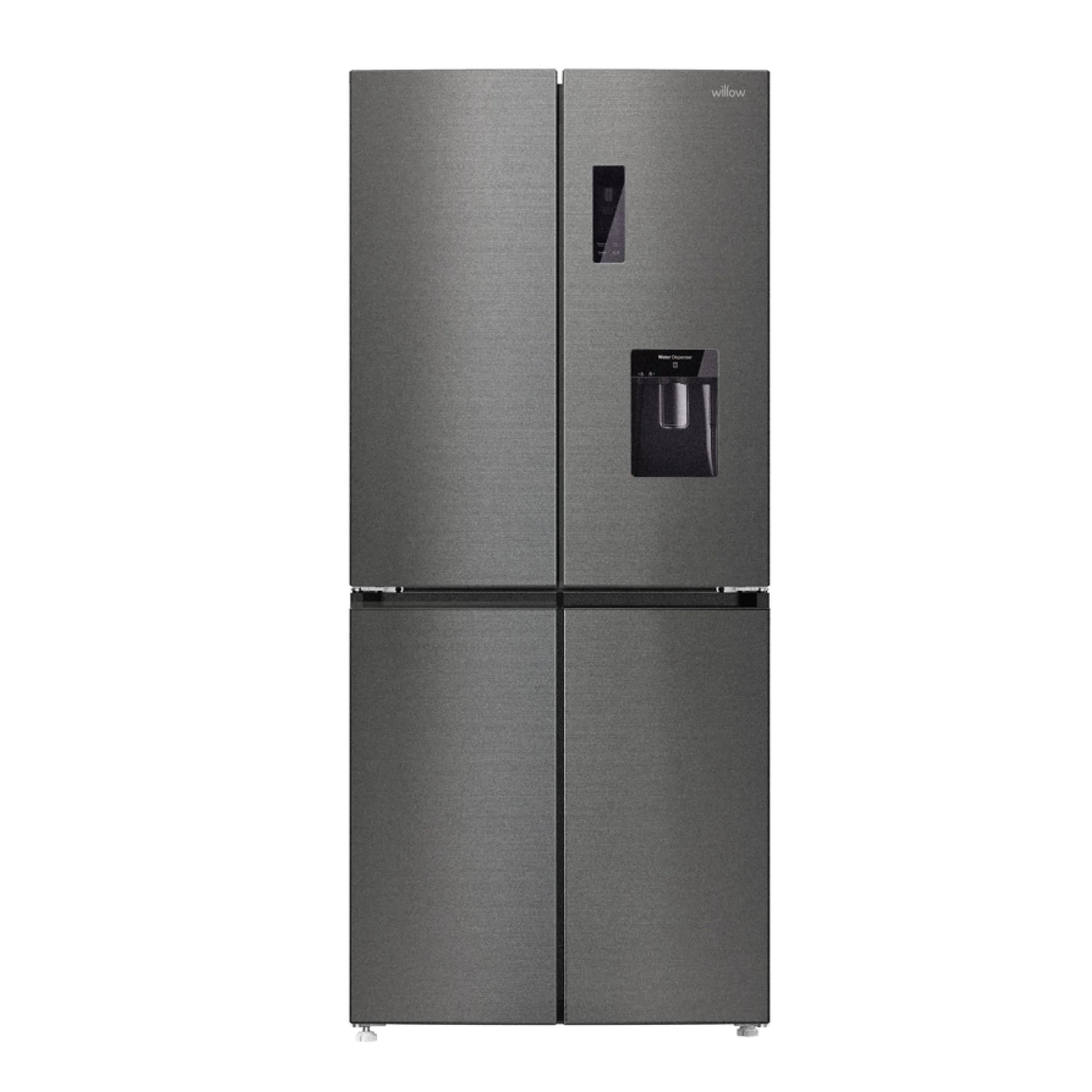 80cm Cross Door Total No Frost Fridge Freezer, Stainless Steel — Willow ...
