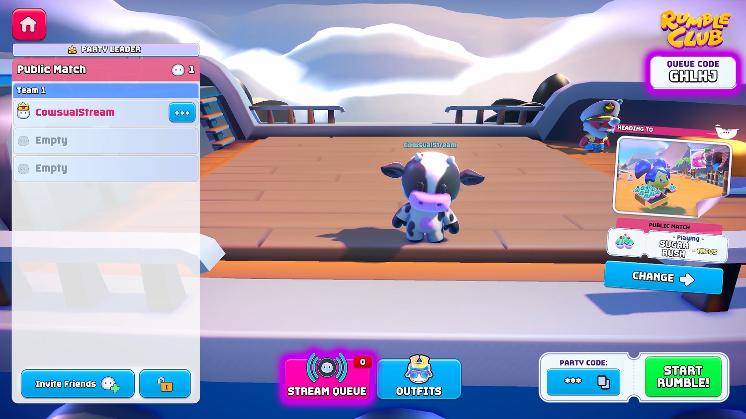 Stream Queue — Rumble Club