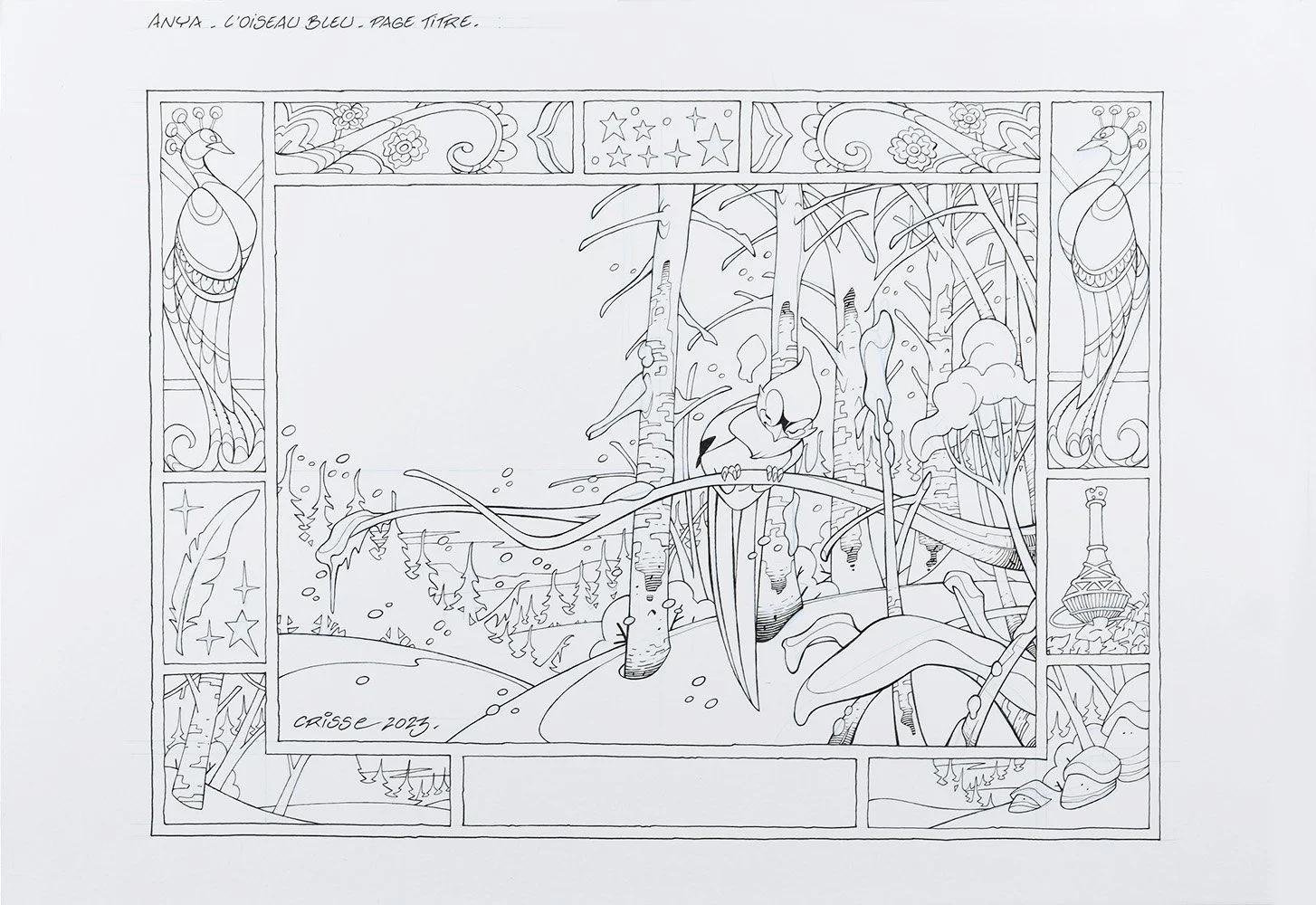 Crisse Anya: L'Oiseau Bleu Title Page Art — tamsinisles.com
