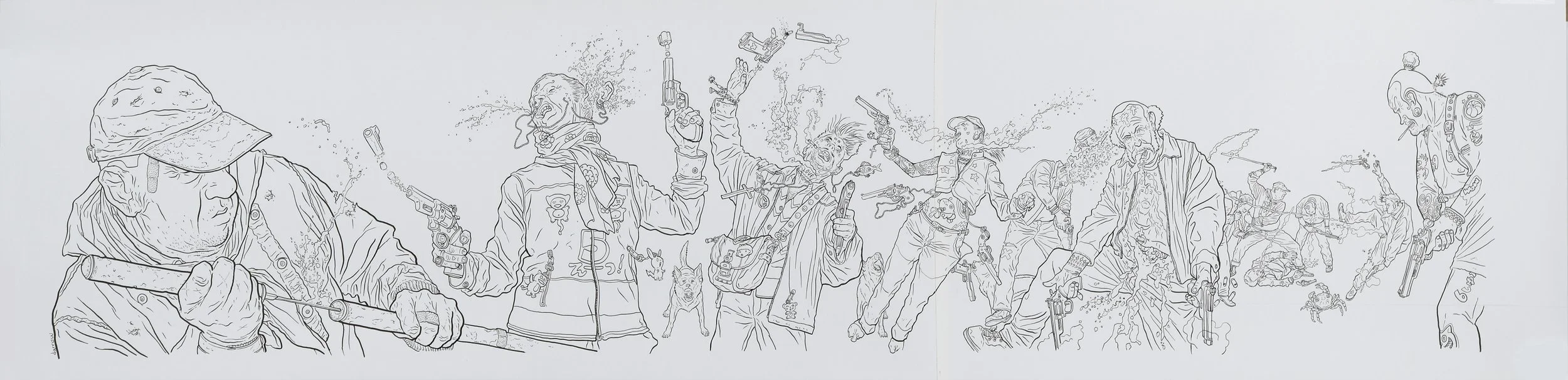 Geof Darrow Shaolin Cowboy: Start Trek Titles Spread — tamsinisles.com