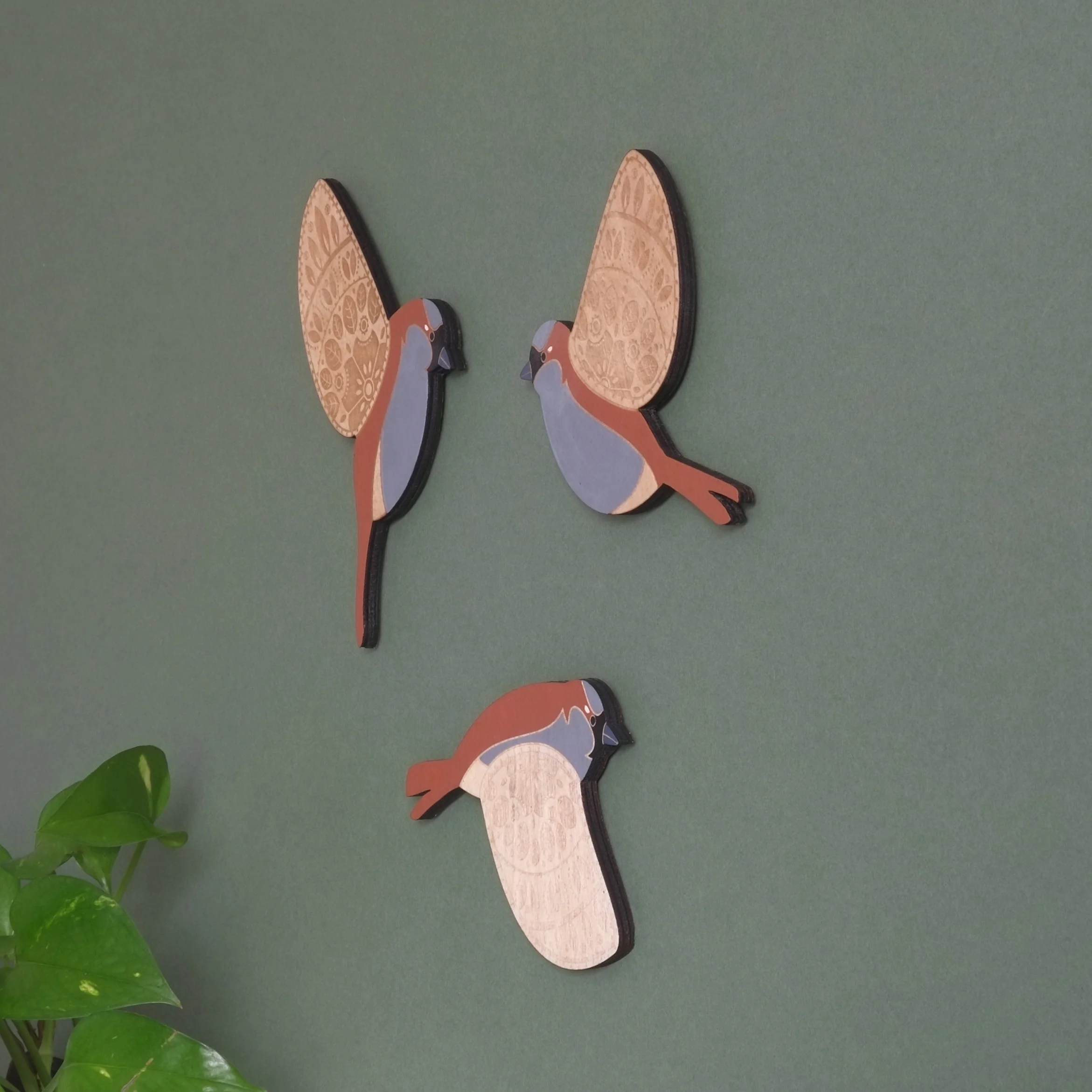 Wall Birds — Laser cut and hand finished wooden home and giftware ...
