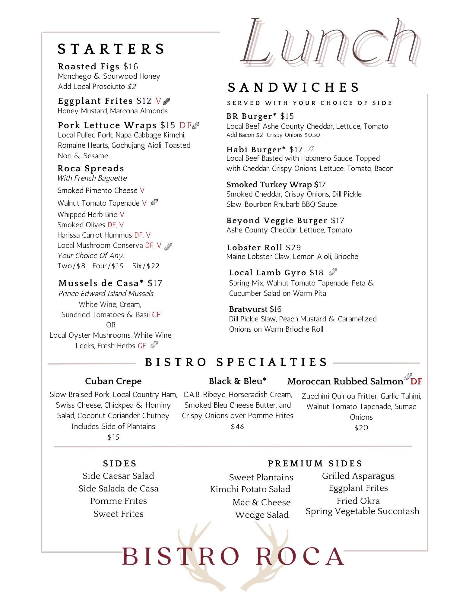 Food — Bistro Roca