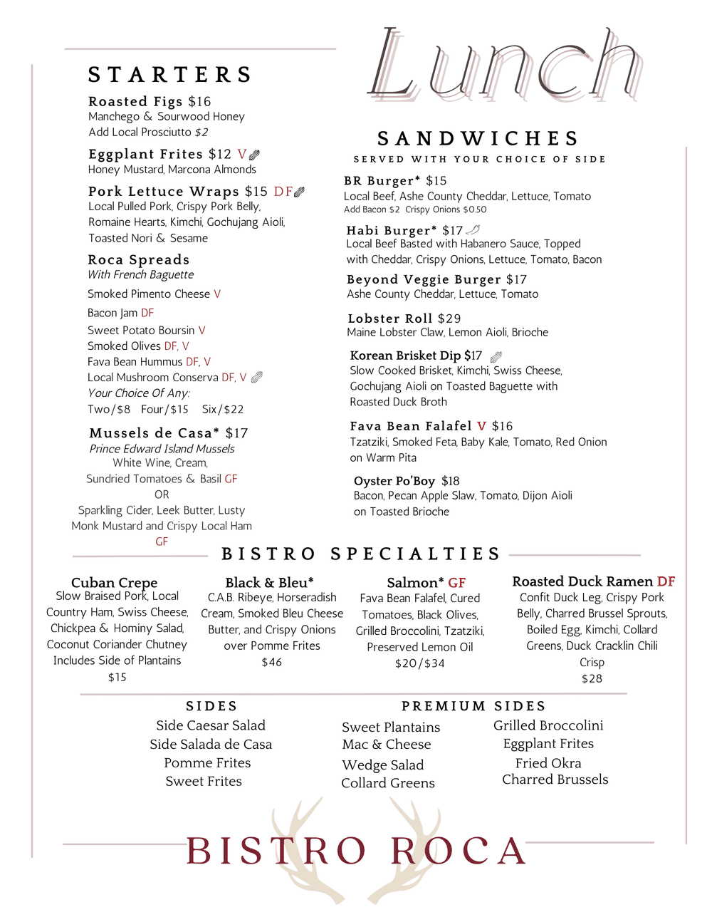 Food — Bistro Roca