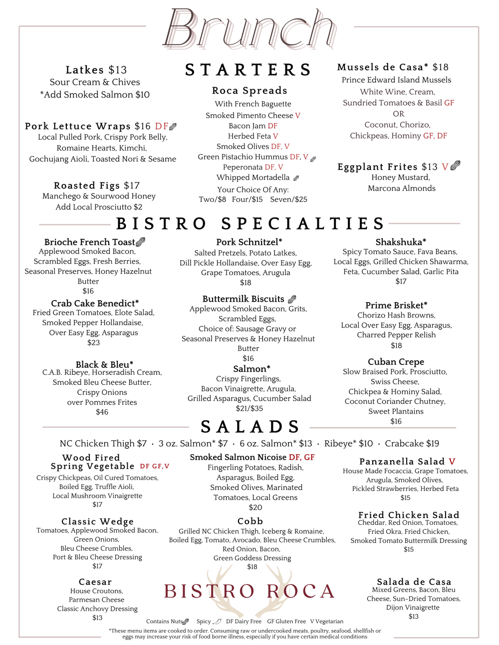 Food — Bistro Roca