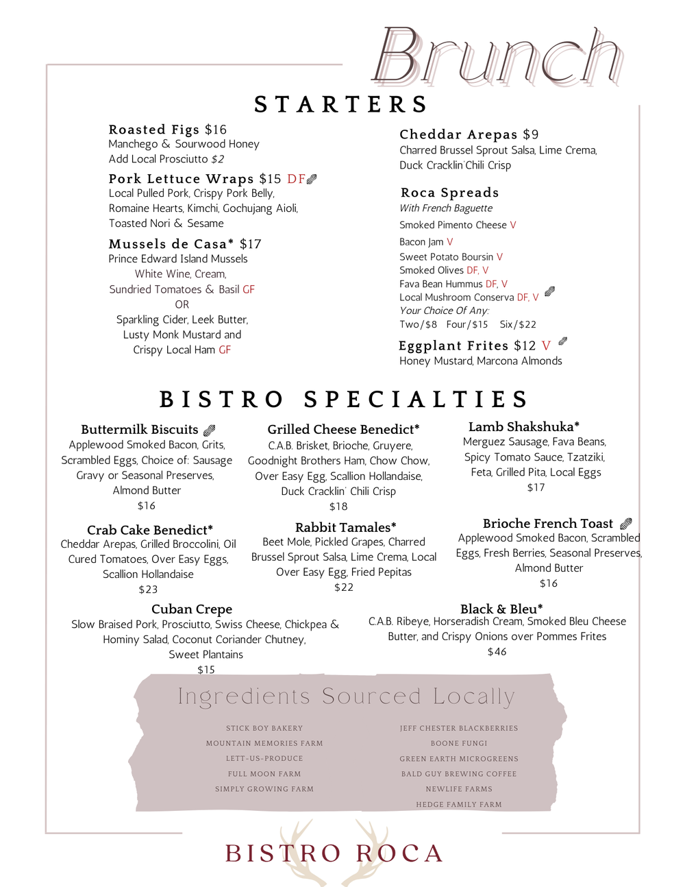 Food — Bistro Roca