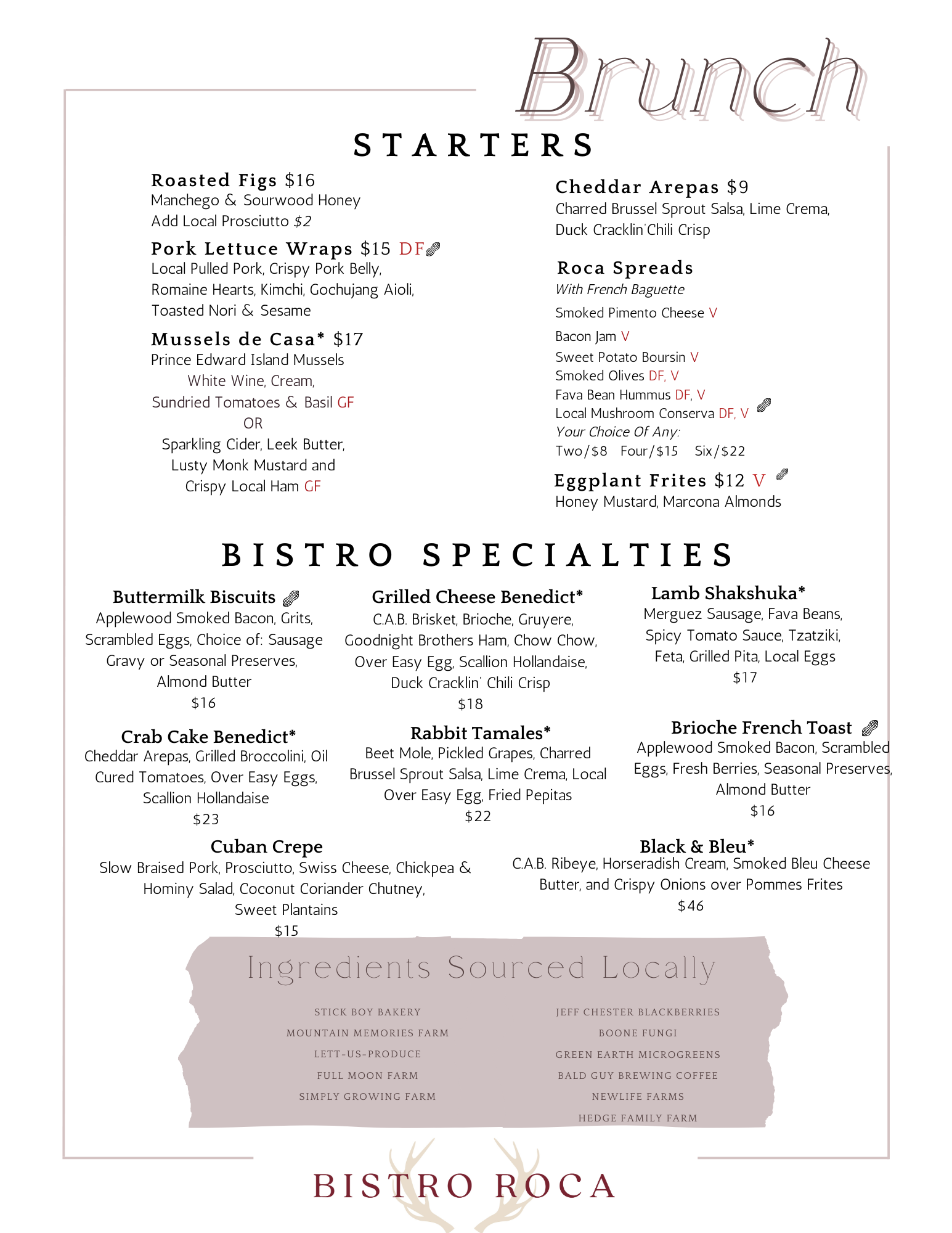 Food — Bistro Roca