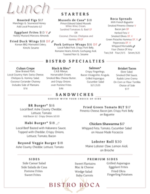 Food — Bistro Roca