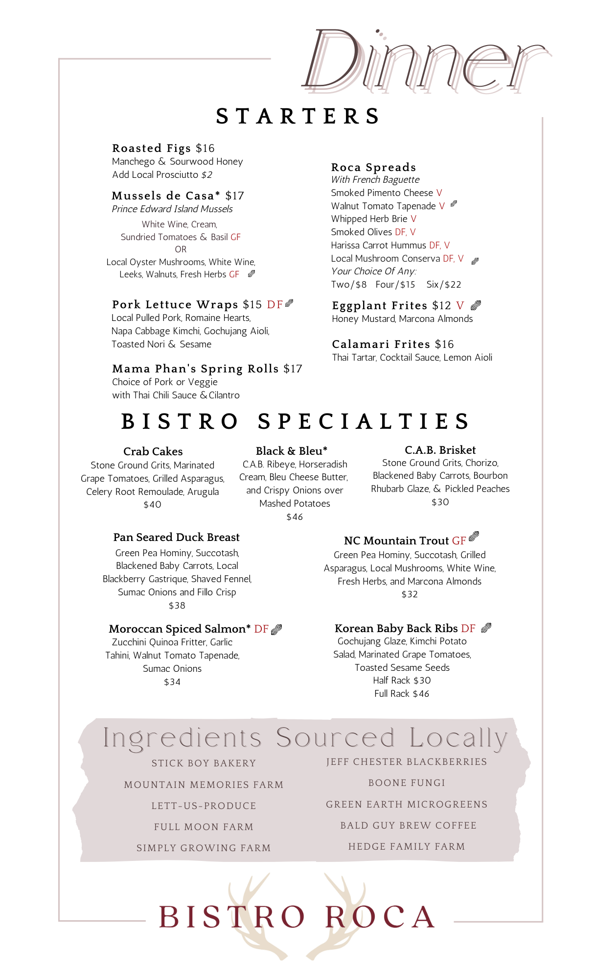 Food — Bistro Roca