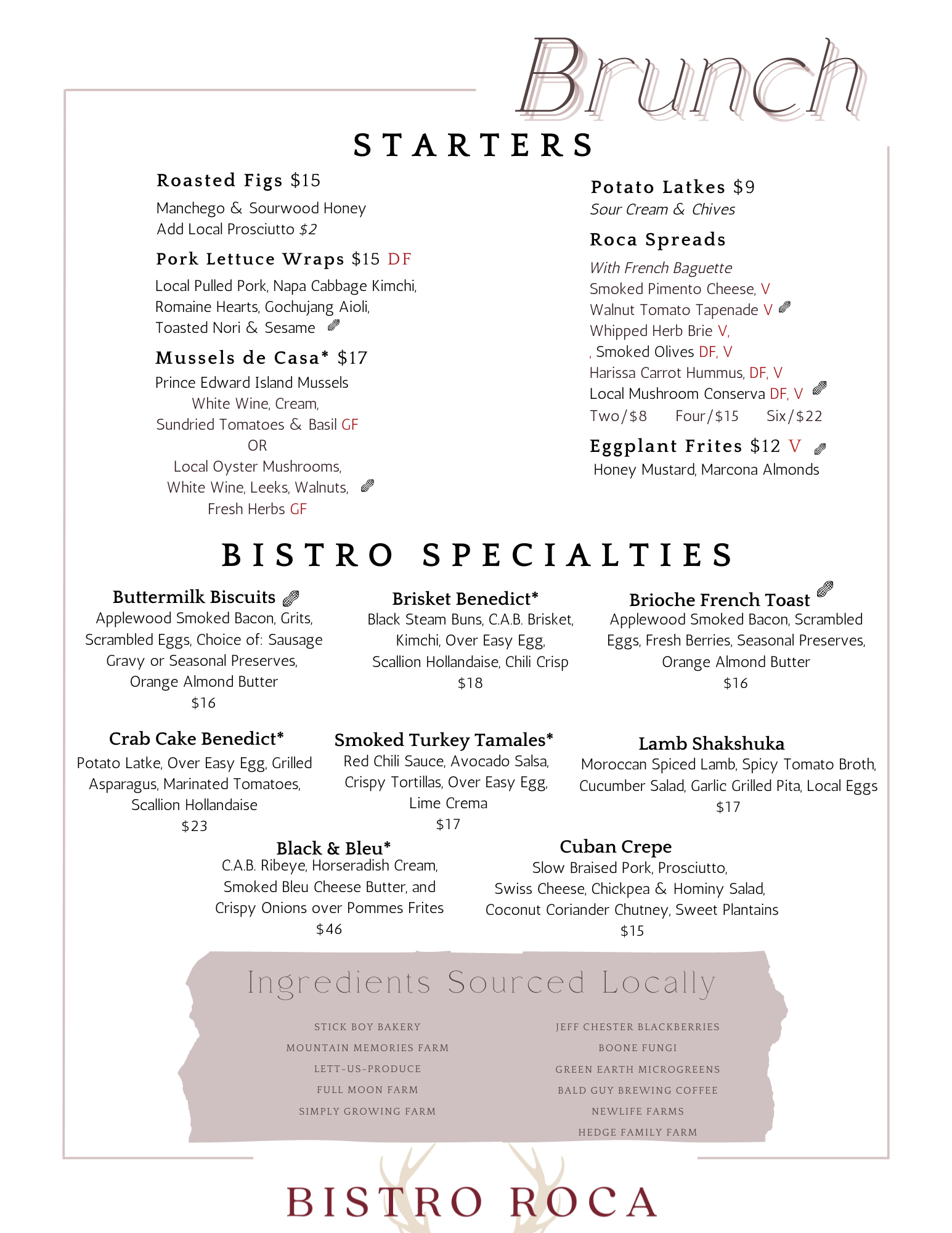 Food — Bistro Roca