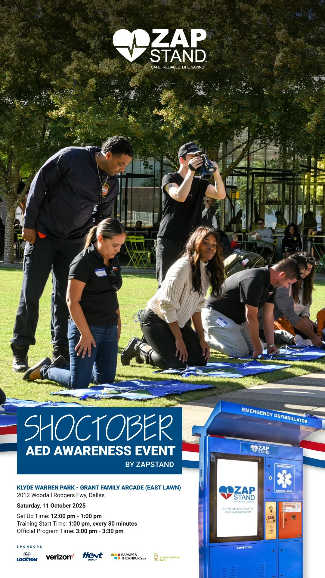 Shoctober AED Awareness Event — Klyde Warren Park
