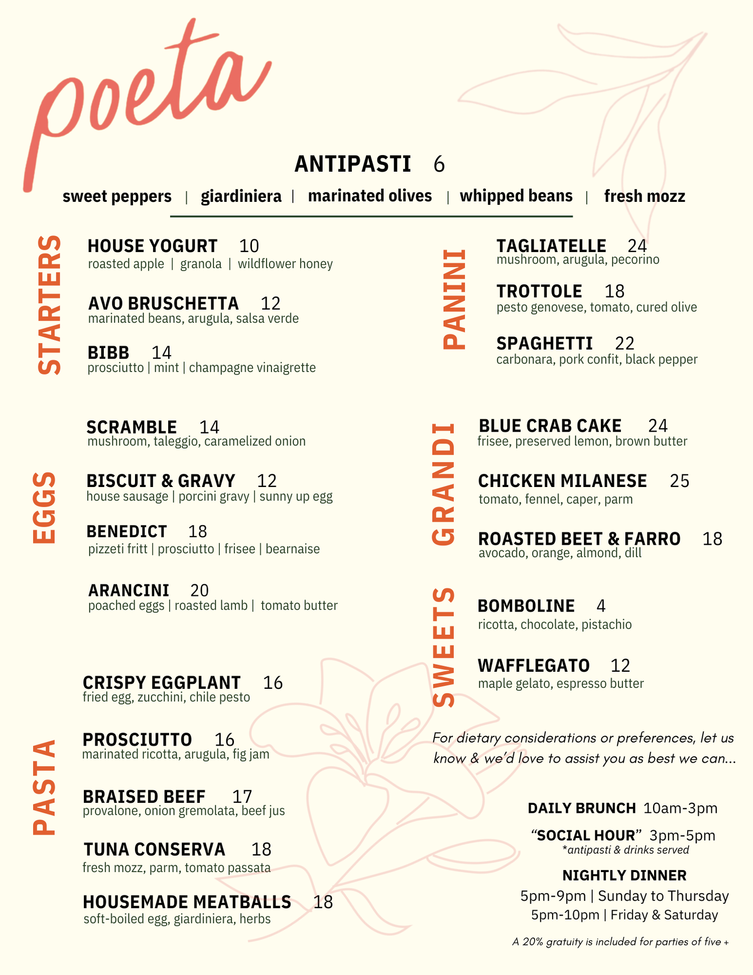 Menu — Poeta