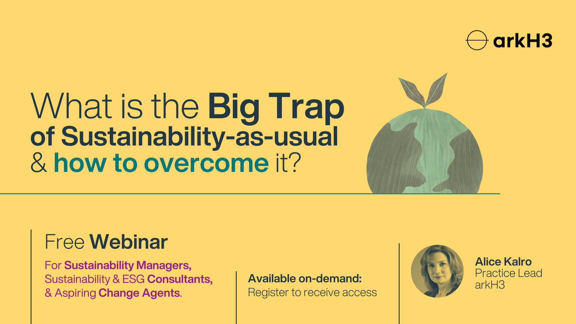 The Big Trap of Sustainability-as-usual — arkH3