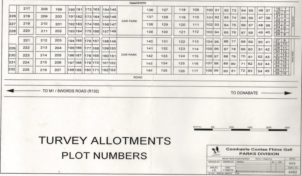 Allotment Map — Turvey Allotments