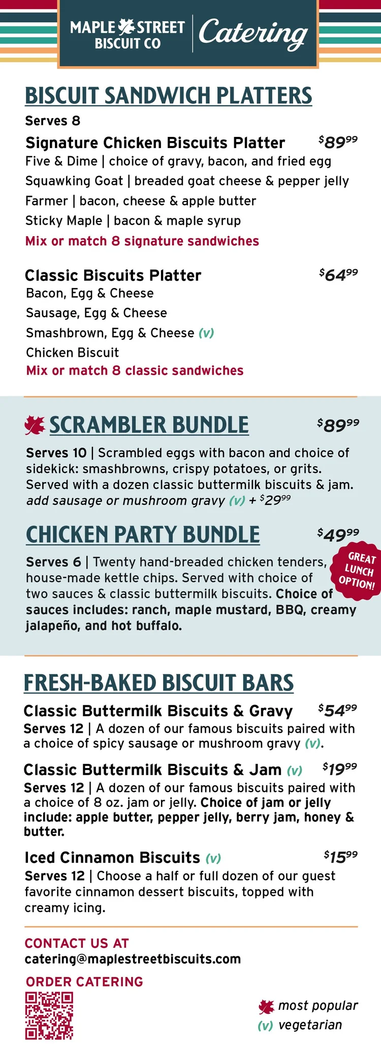 Menu — Maple Street Biscuit Company