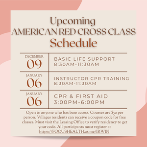Upcoming American Red Cross Classes — Villages at Fort Irwin