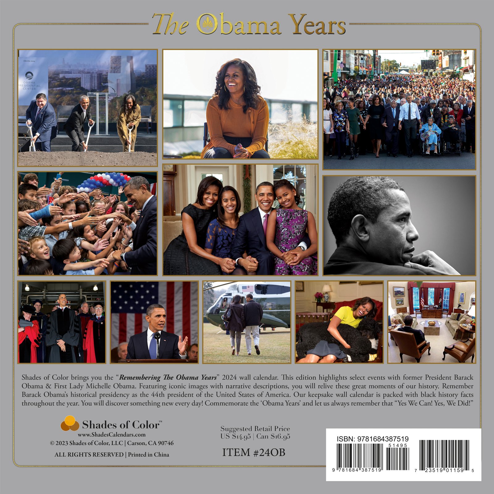 THE OBAMA YEARS 2024 CALENDAR — Nubian Treasures Boutique