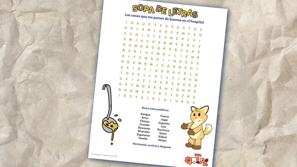 Sopa de letras: Lo que me pone de buenas en el Hospital — VULPI de ...