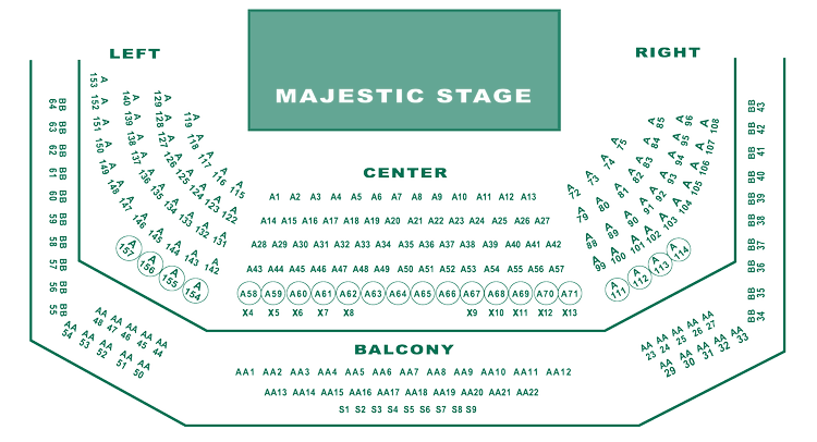 Seating Charts — MAJESTIC THEATER