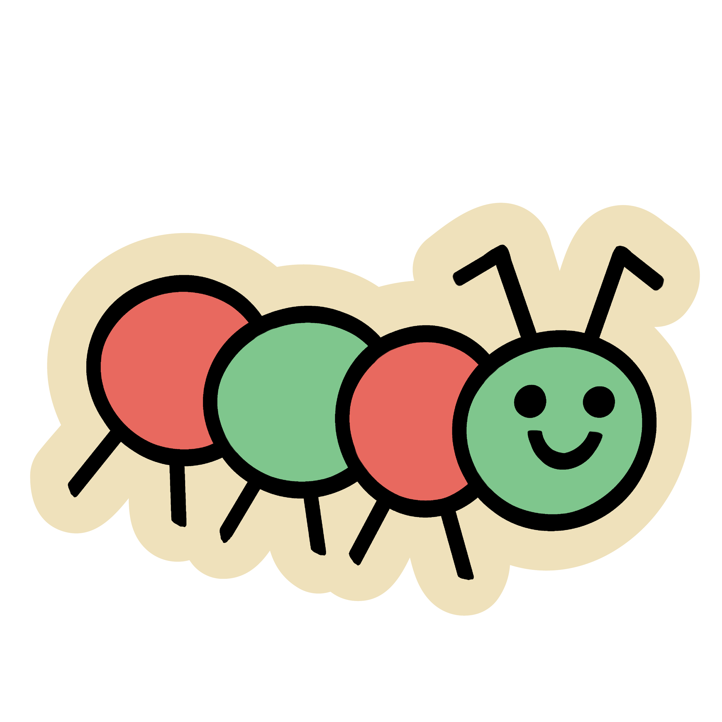 Caterpillar Sticker Daily Grind Disc Golf Caterpillar Sticker Daily Grind Disc Golf
