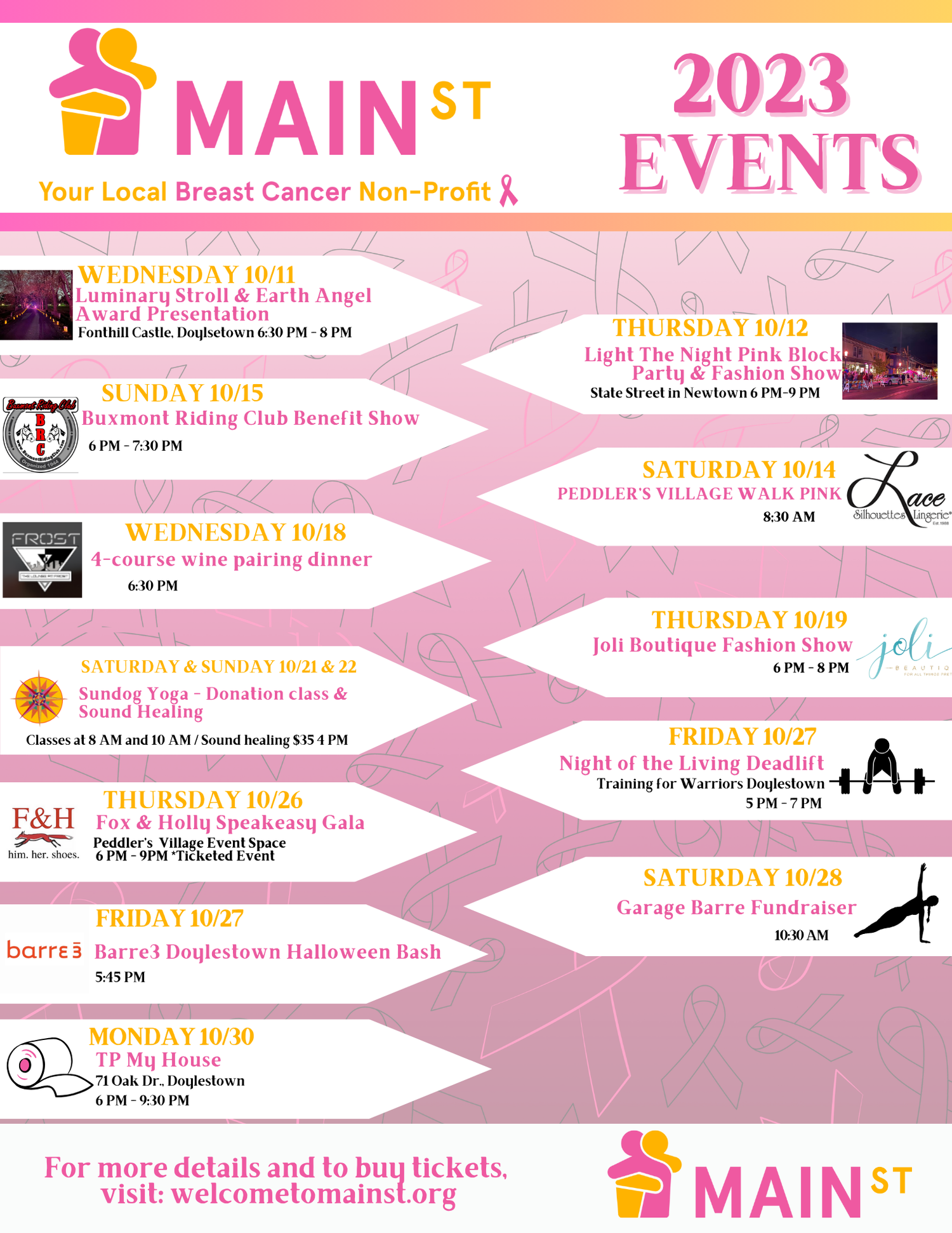 Events — Main St. Your Local Breast Cancer Non-Profit