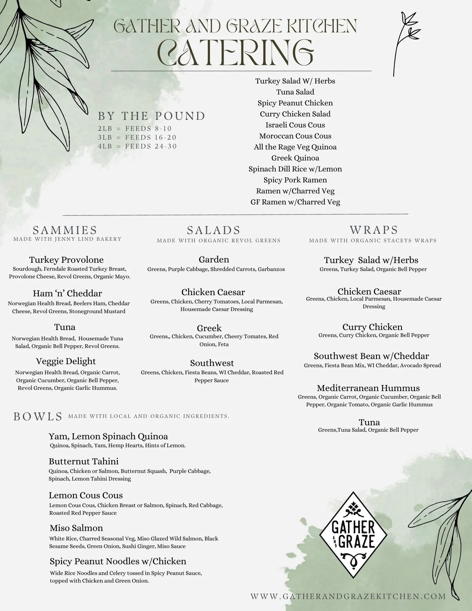 Catering — Gather and Graze Kitchen