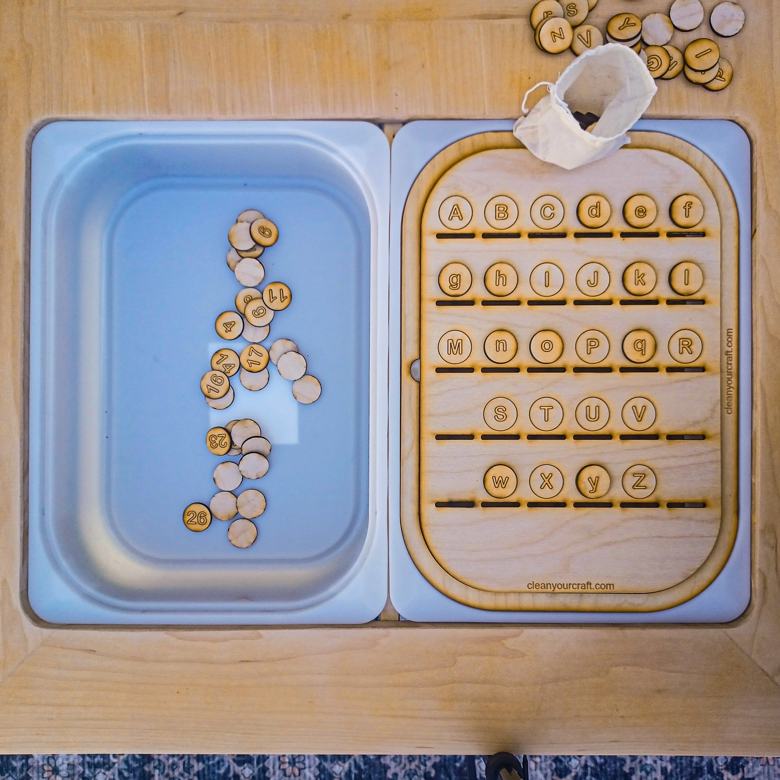 All 4 Double-Sided Letter/Number Learning Boards and Accessories ...