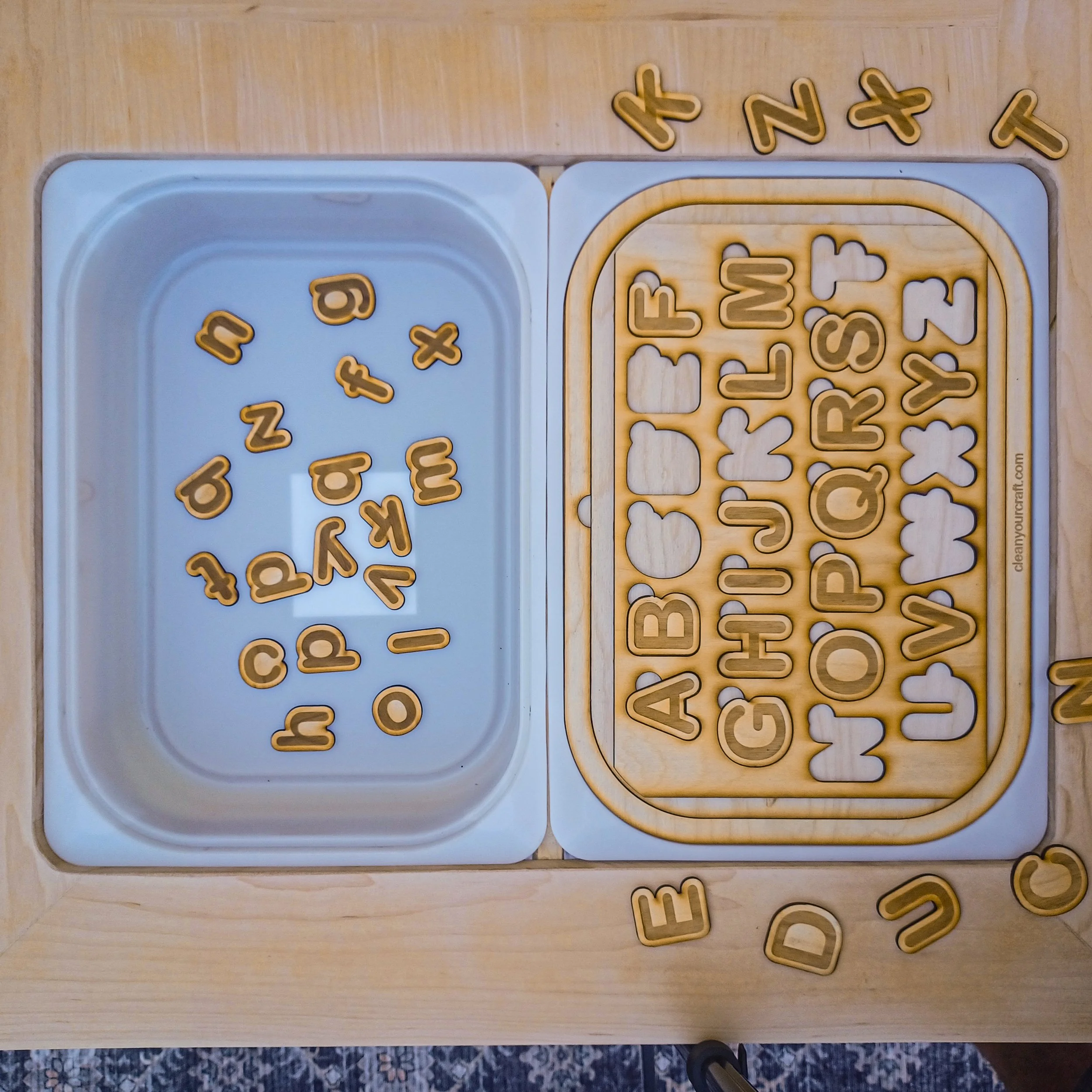 All 4 Double-Sided Letter/Number Learning Boards and Accessories ...