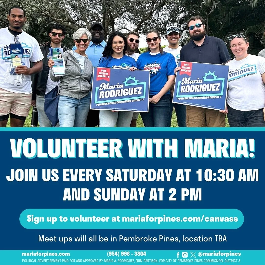 Meet Maria — Maria Rodriguez for Pembroke Pines Commission, District 3