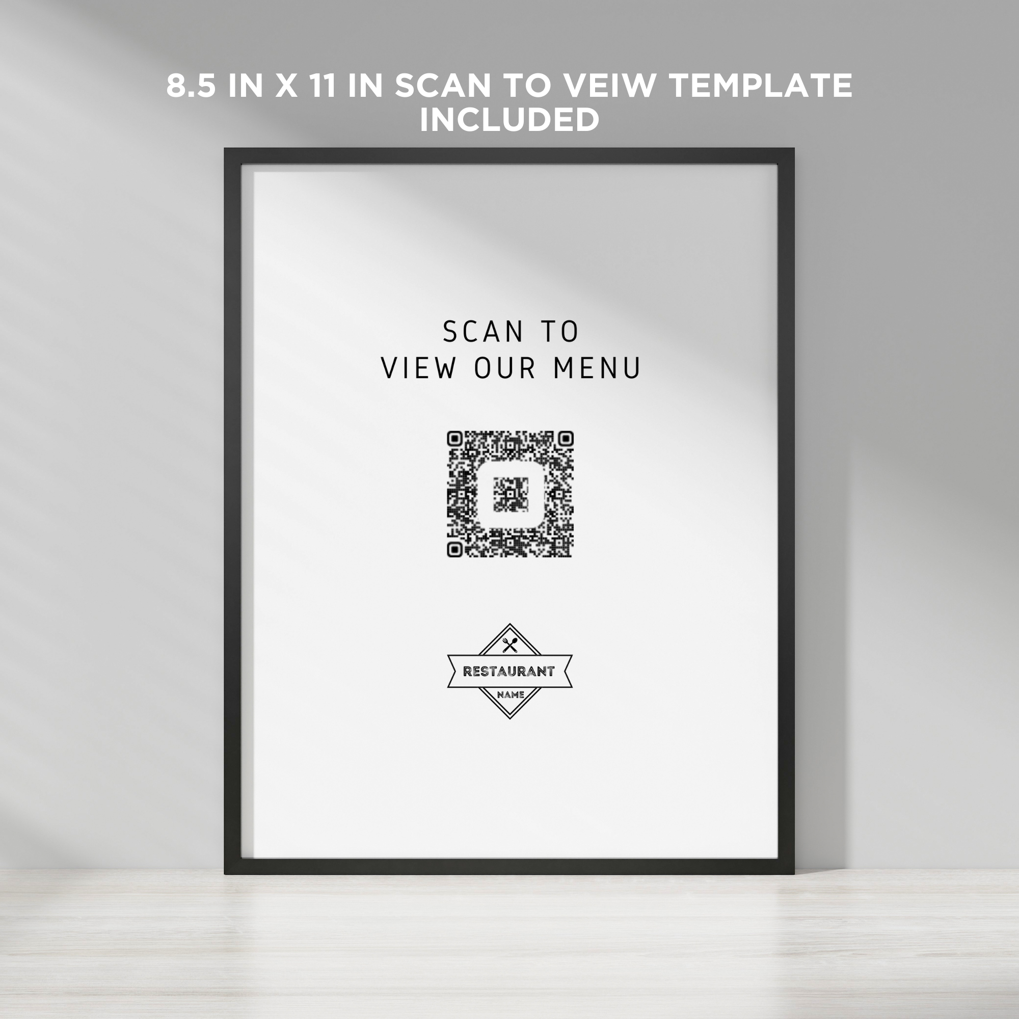 DIY Digital Mobile Menu, Takeout To go Canva Template. QR code ...