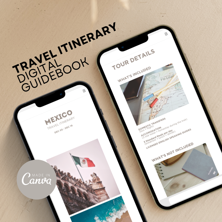 Digital Welcome Book, Travel Itinerary, Meet The Teacher Canva Template ...
