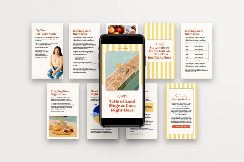Lead Magnet Landing Page Canva Website Template: Bright Collection ...