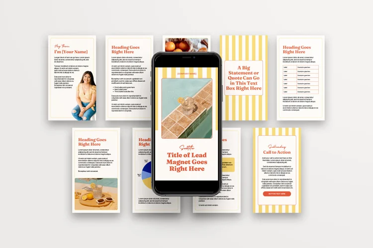 Editorial Lead Magnet Marketing Canva Template Bundle: Neutral ...