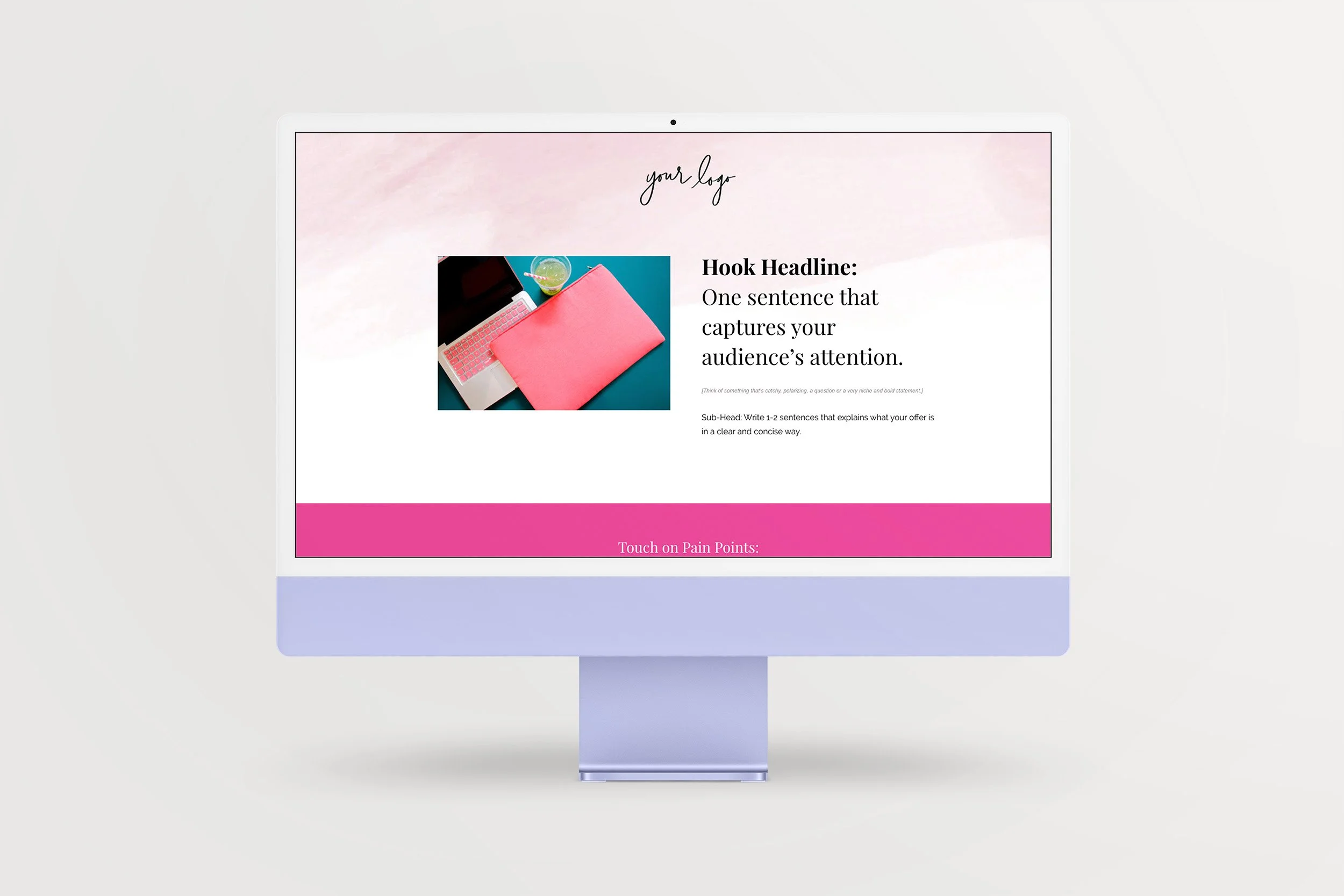 Splash Page Canva Website Template: Bright Collection — Creative ...