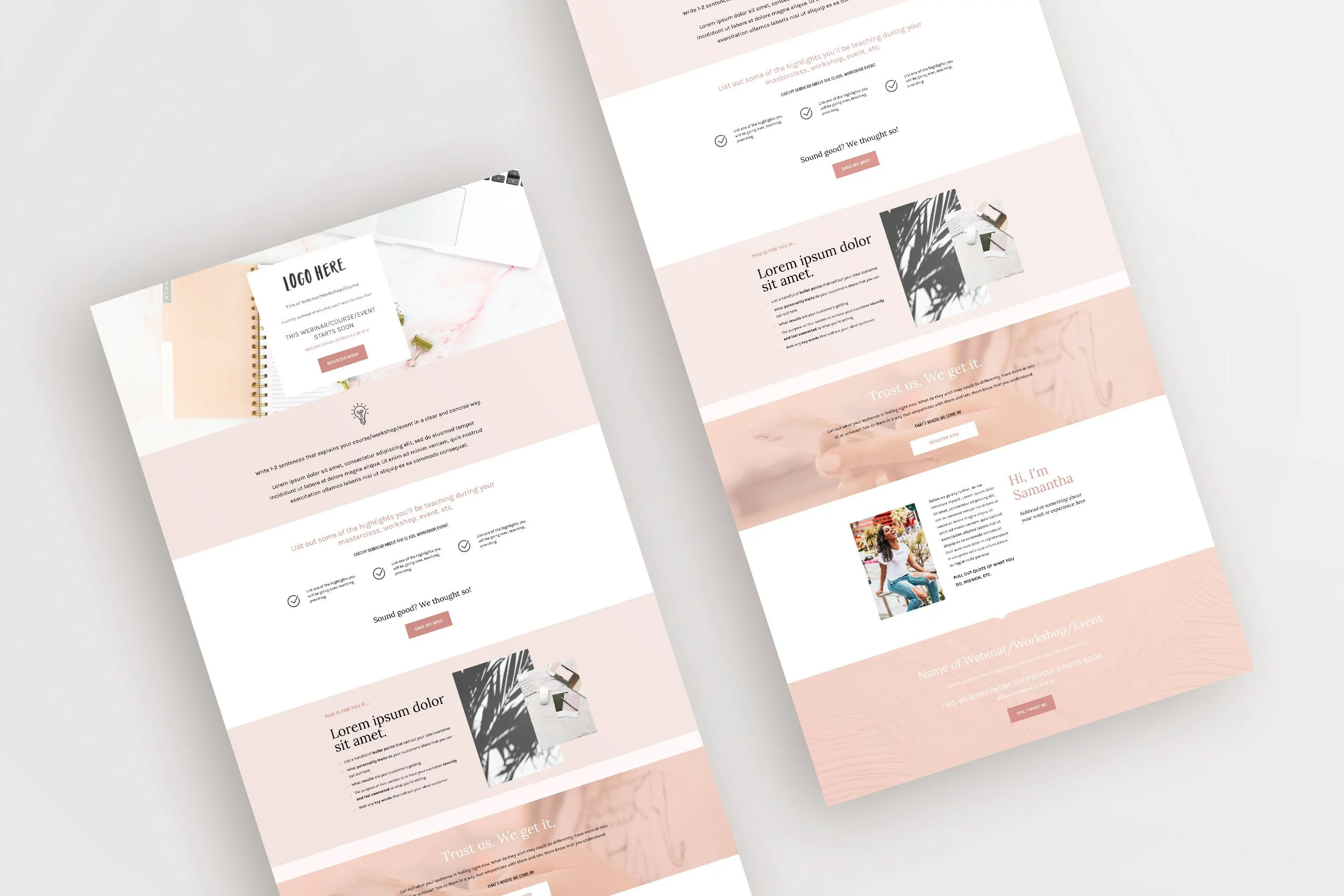 Online Course Creator Template Bundle: Neutral Collection — Creative Template Shop