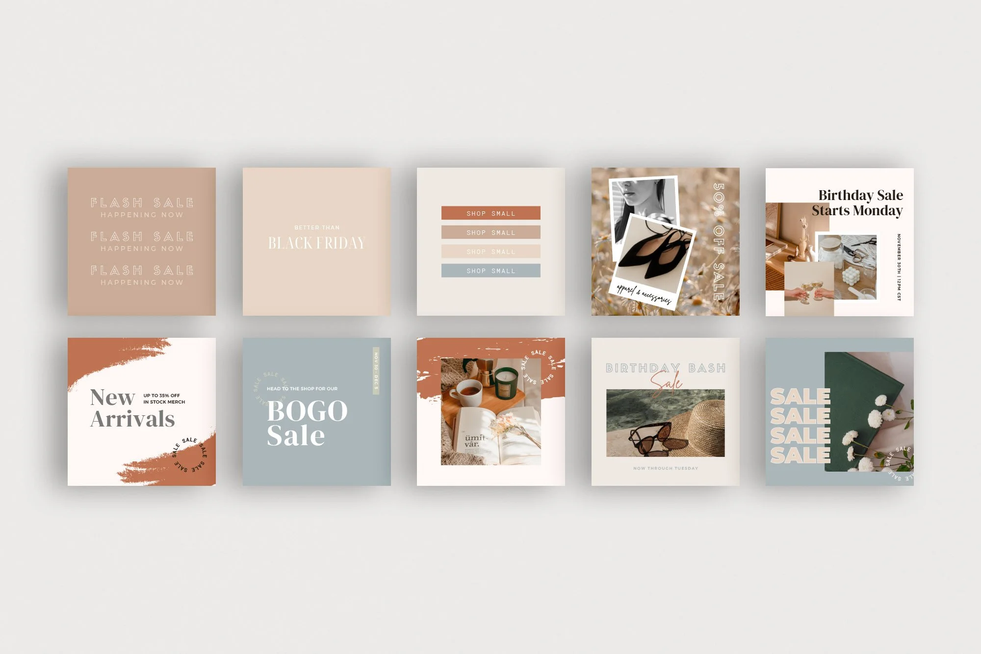 Content Creator Social Media Canva Templates: Neutral Collection ...