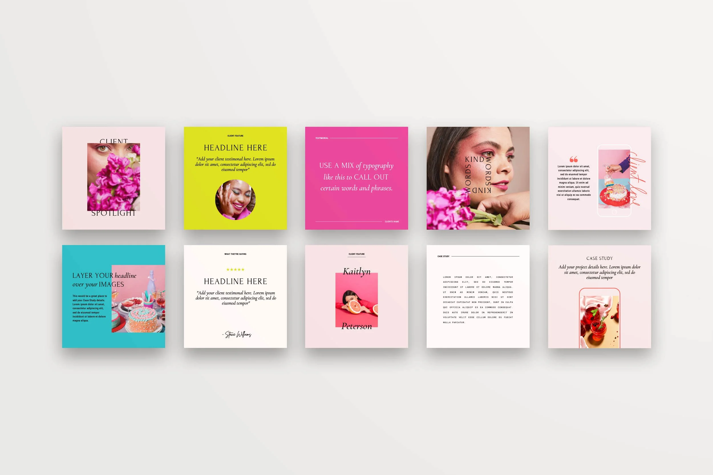 Educational Instagram Carousel Canva Templates: Bright Collection ...