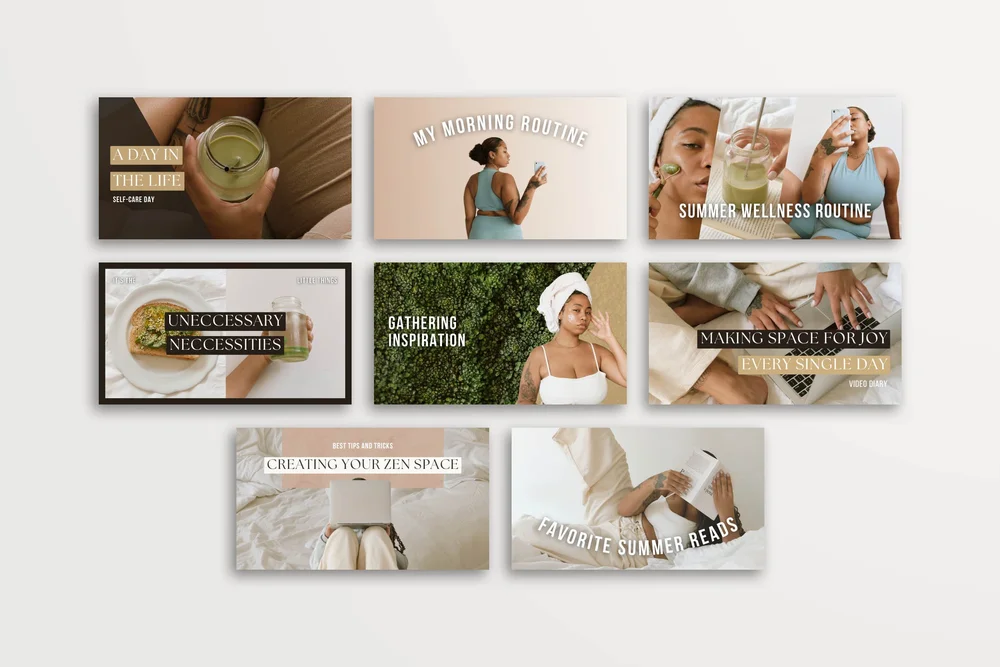 Editorial Youtube Thumbnail Canva Templates: Neutral Collection ...