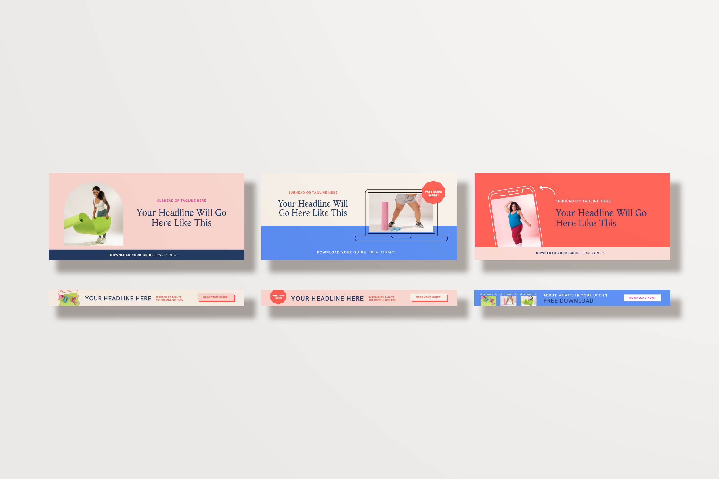 Project Portfolio Pinterest Pin Canva Templates: Bright Collection ...